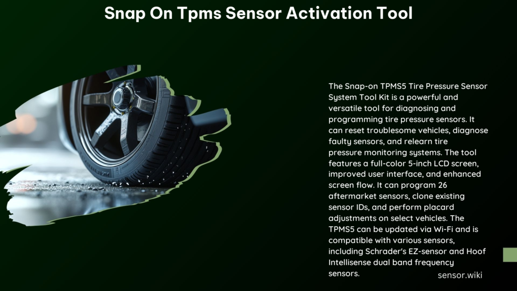 Snap On Tpms Sensor Activation Tool: A Comprehensive Guide for Effortless TPMS Diagnosis and ...