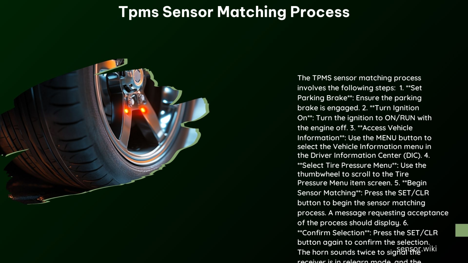 The Comprehensive Guide to TPMS Sensor Matching Process - sensor.wiki