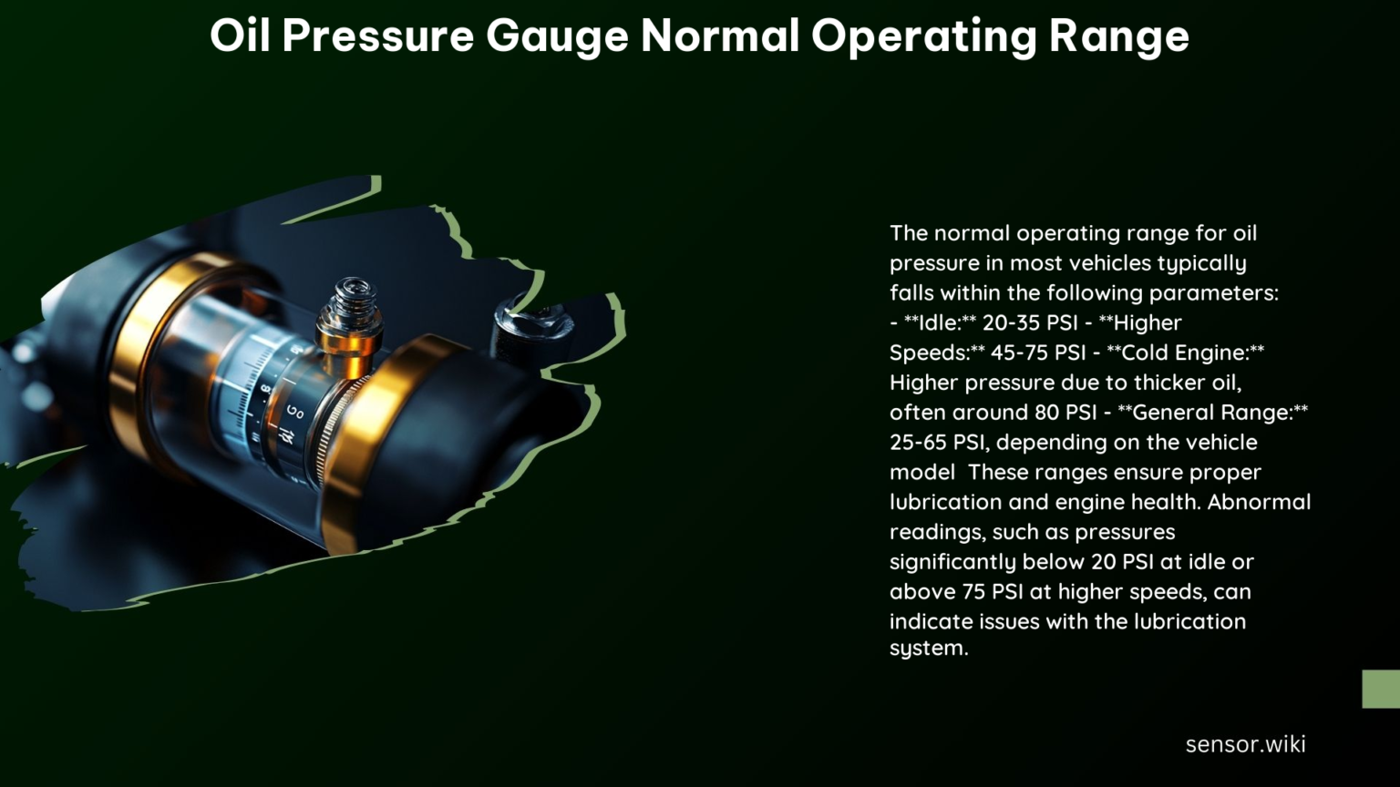 Oil Pressure Gauge Normal Operating Range - sensor.wiki