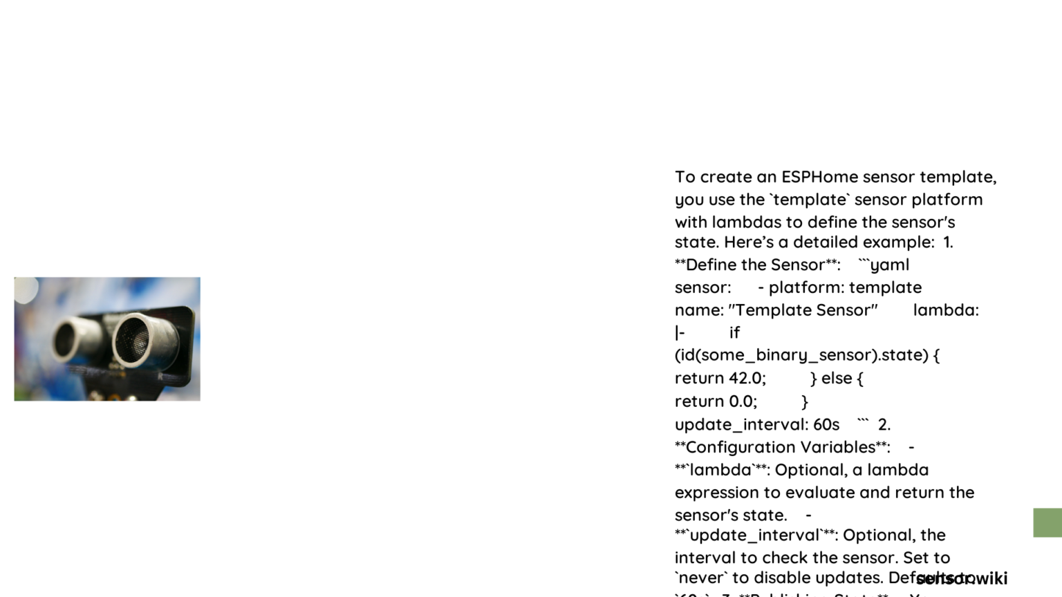 ESPHome Sensor Template: Complete Configuration and Implementation Guide - sensor.wiki