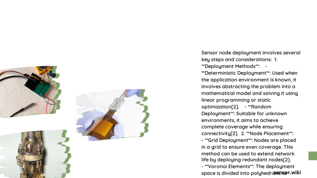 Sensor Node Deployment: Strategies for Optimal Network Performance - sensor.wiki