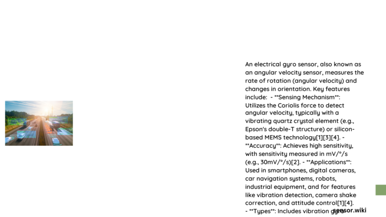 Electrical Gyro Sensor: Comprehensive Guide to Technology, Applications ...