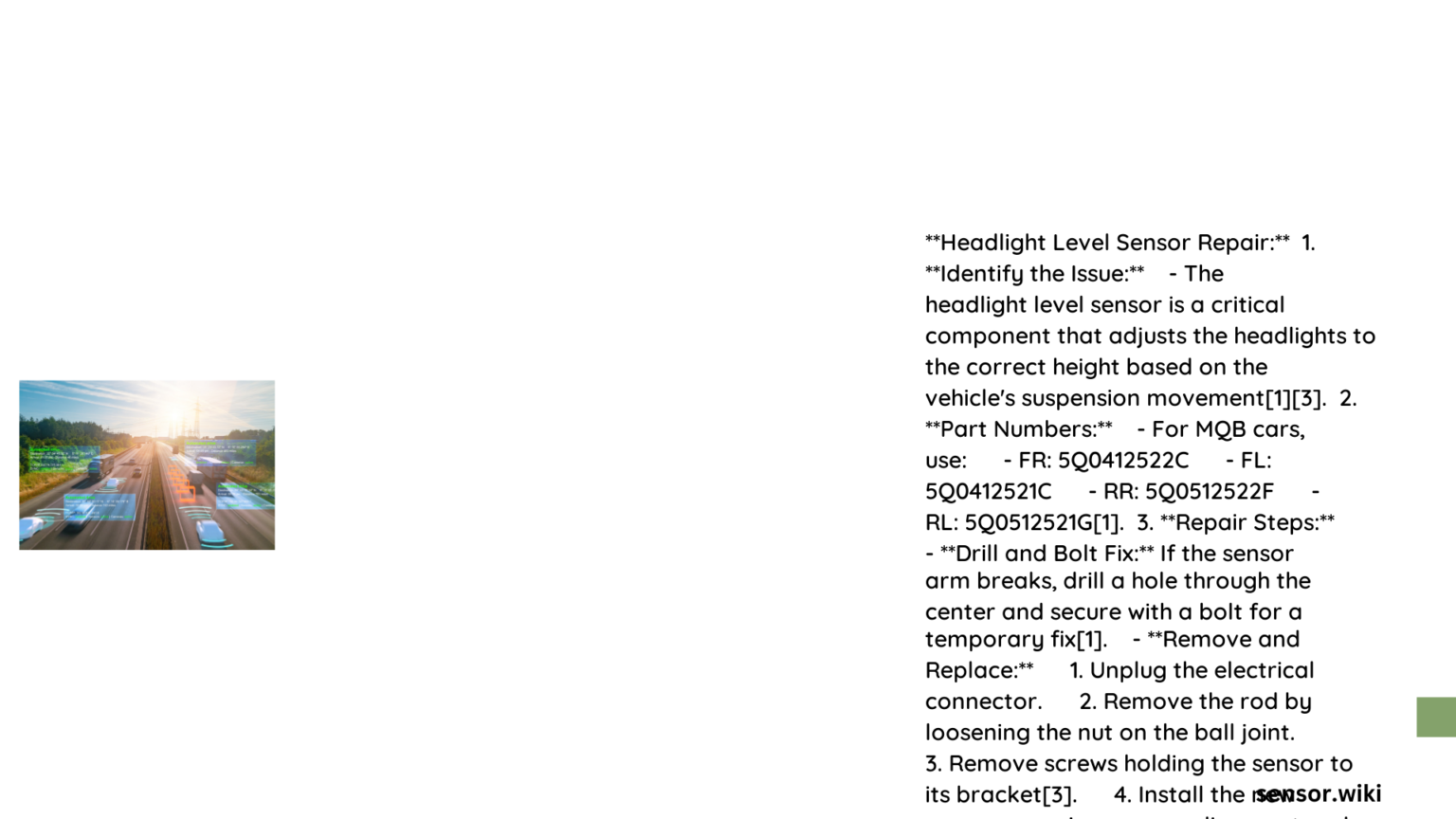 Headlight Level Sensor Repair: Comprehensive Guide to Diagnosis and Fix ...