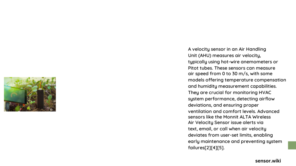 Velocity Sensor in AHU: Comprehensive Guide to Performance ...