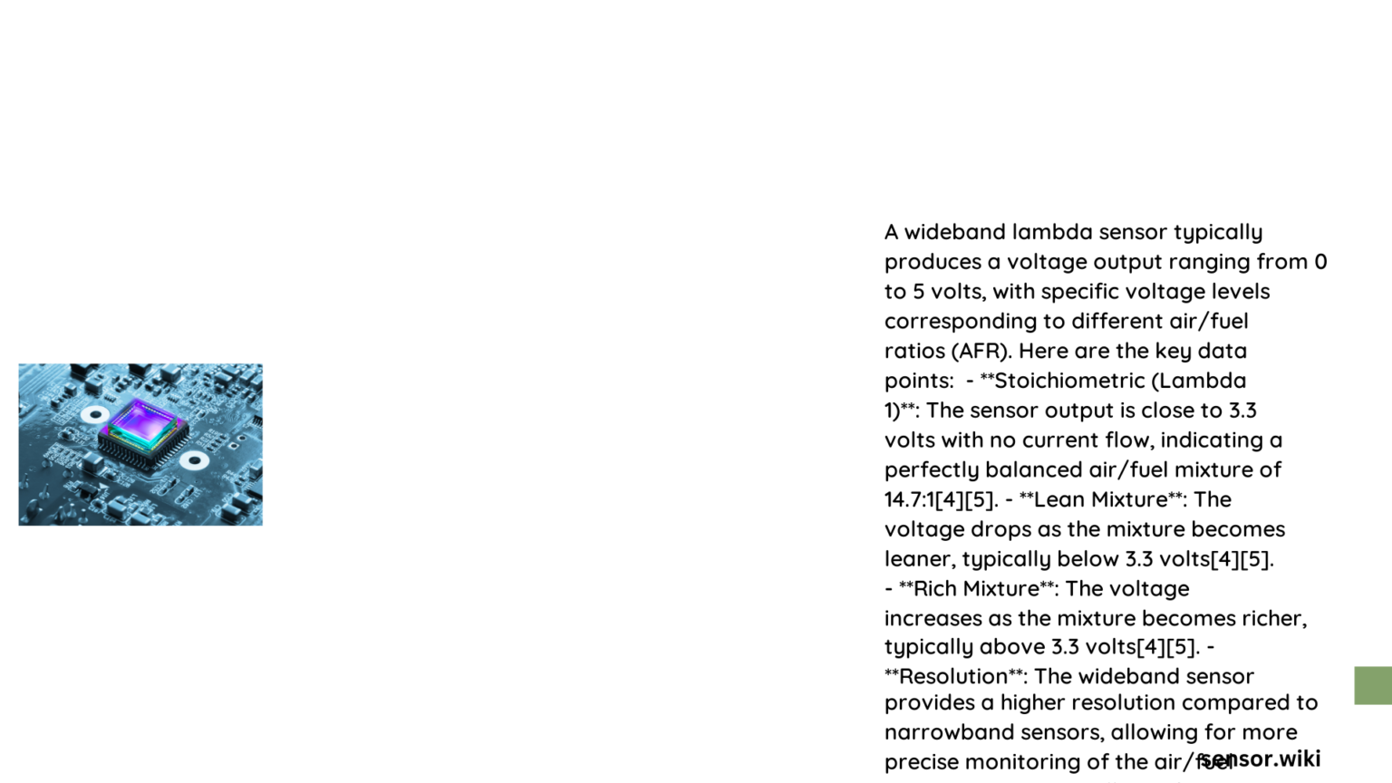 Wideband Lambda Sensor Voltage Output Comprehensive Technical Analysis